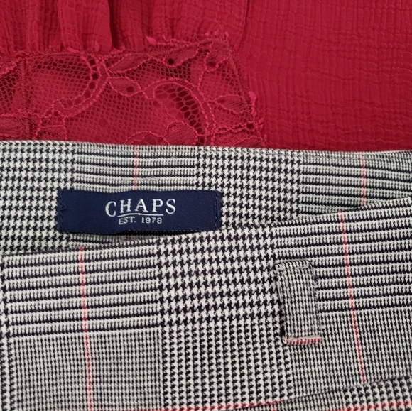 Chaps | Skirts | Chaps Plaid Pinstripe Pencil Skirt | Poshmark